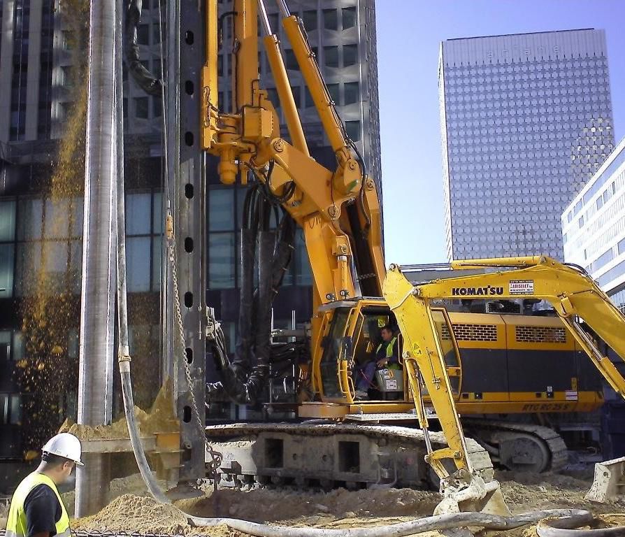 Pieu battu / en béton armé / de fondation - CASED AUGER - FRANKI ...