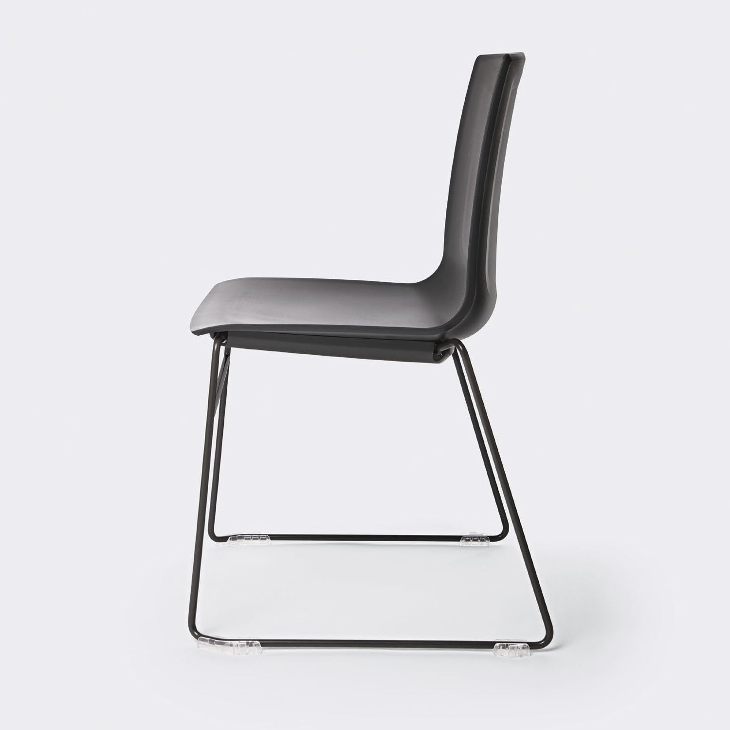 Chaise design - AIRA - Aresline - en satin / en hêtre / en aluminium poli