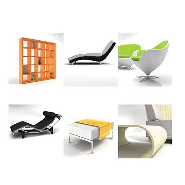 Bibliothèque d'objets 2D/3D - MODERN FURNITURE - DOSCH DESIGN