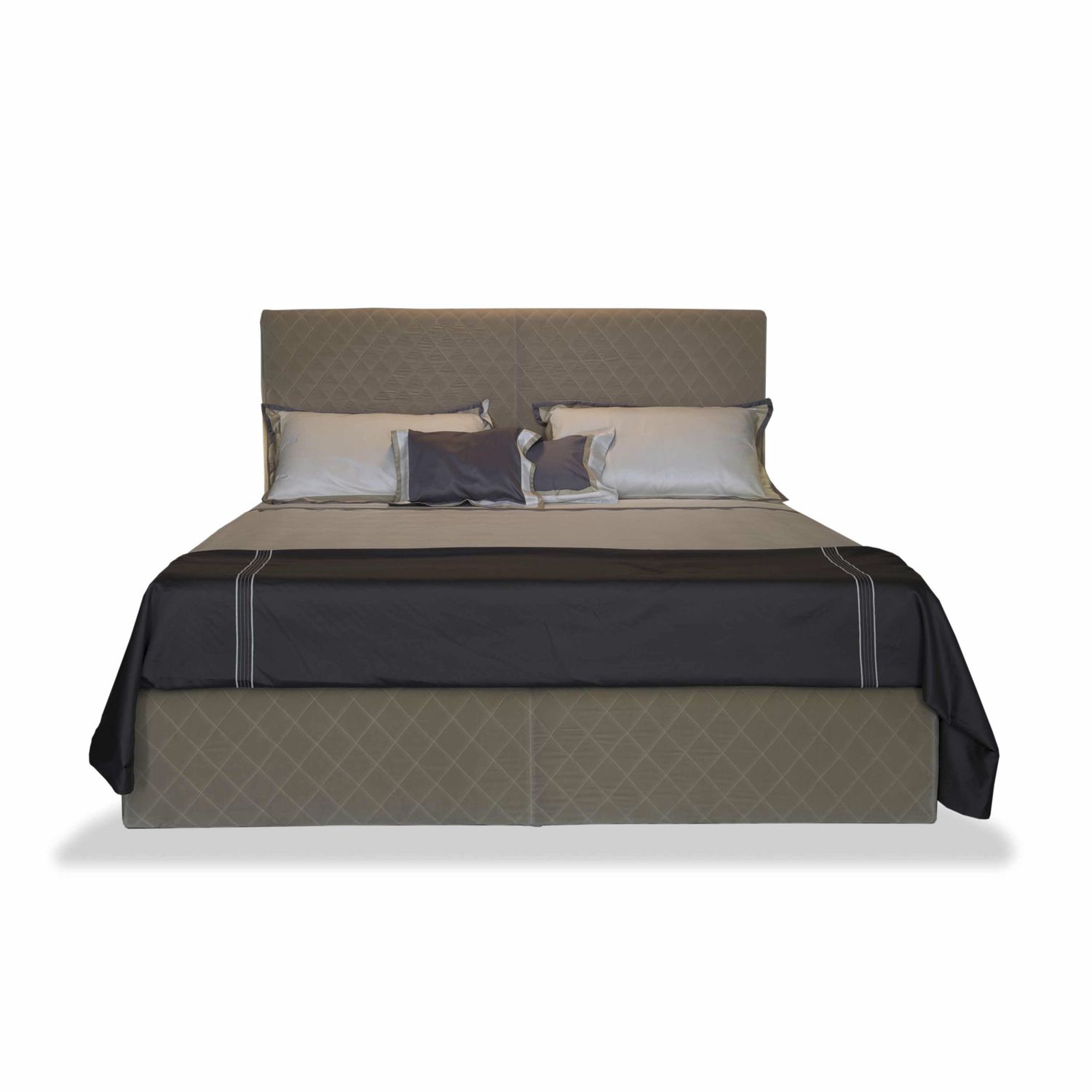 Lit double - COCO - DOM edizioni - contemporain / tapissé / avec tête ...