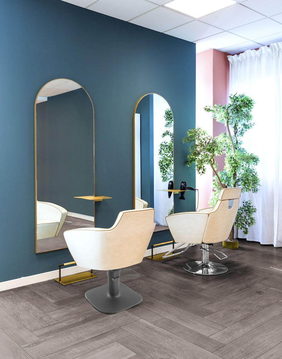 Coiffeuse contemporaine - GOLD - Beauty Star - en verre / en métal / murale