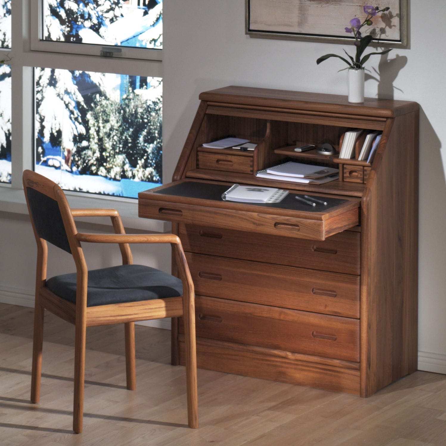 Meuble secrétaire de style scandinave - 1156M - dyrlund - en teck ...