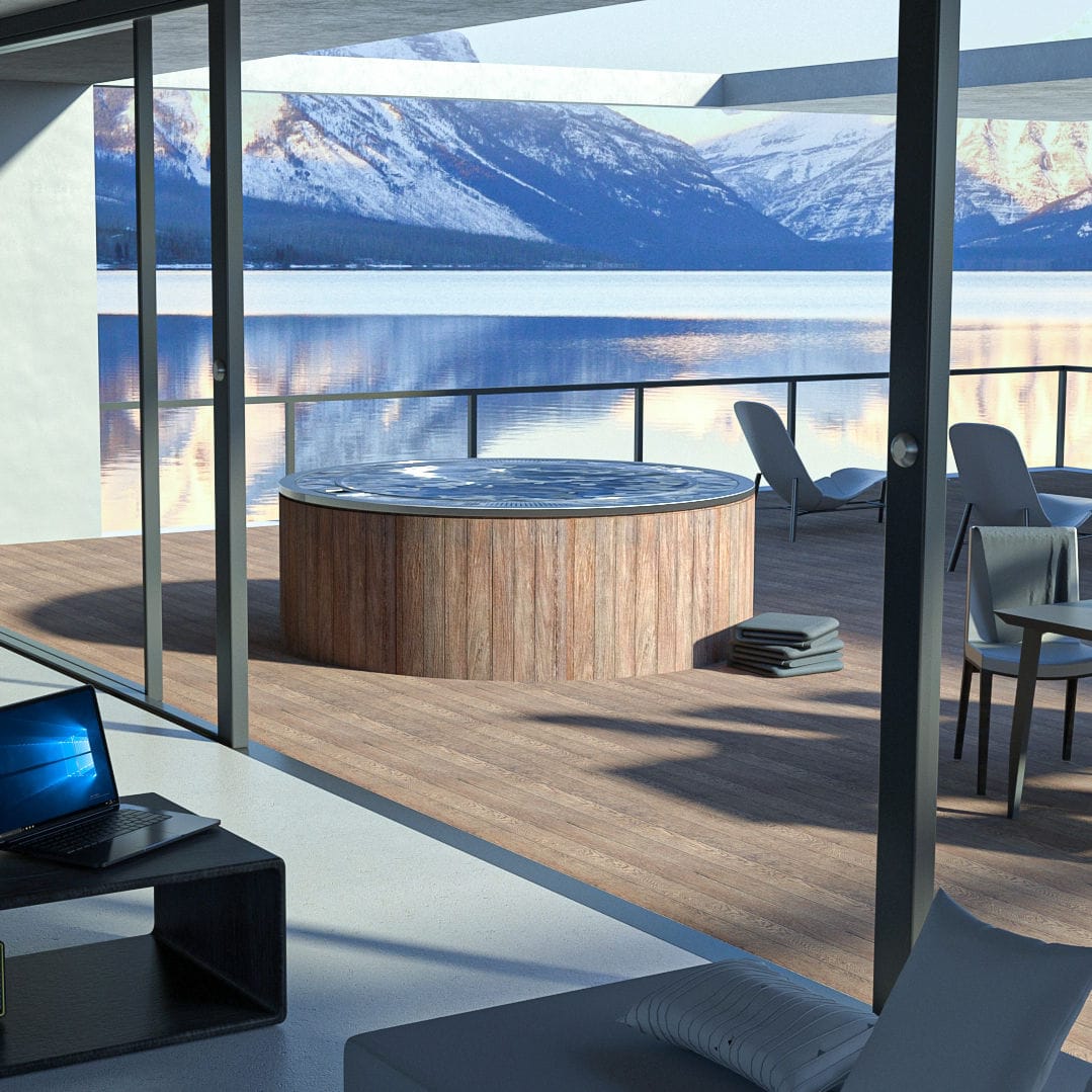 Spa encastrable - Steel And Style - hors-sol / rond / 3 places