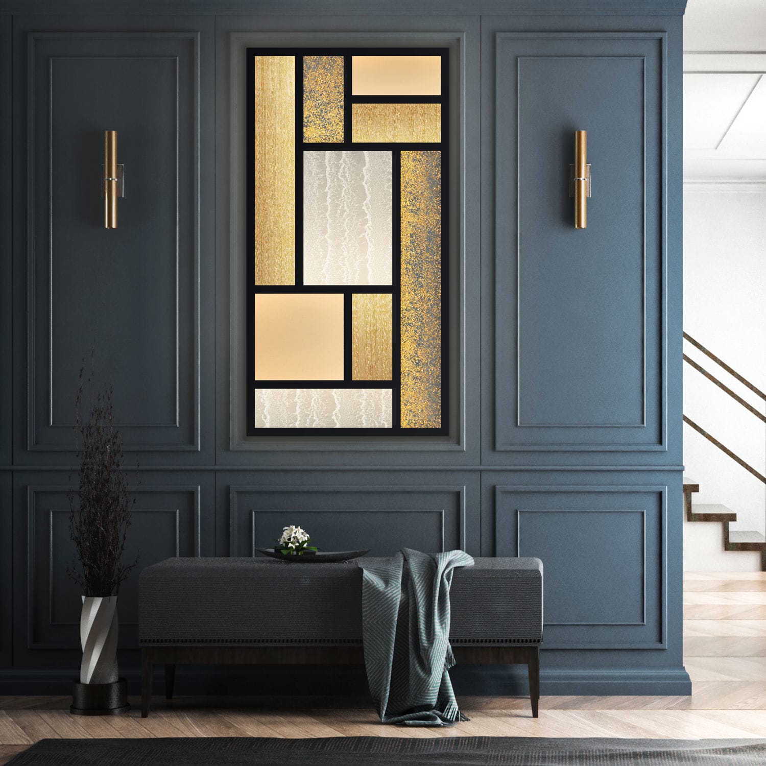 Panneau décoratif d'ameublement - ARTWORK - OR - DACRYL® - mural / pour ...