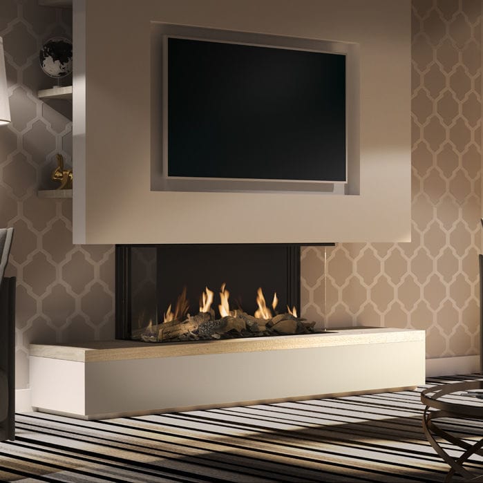 Foyer fermé à gaz - DRU - DRU Global 120 Triple BF - DRU - à 3 faces ...