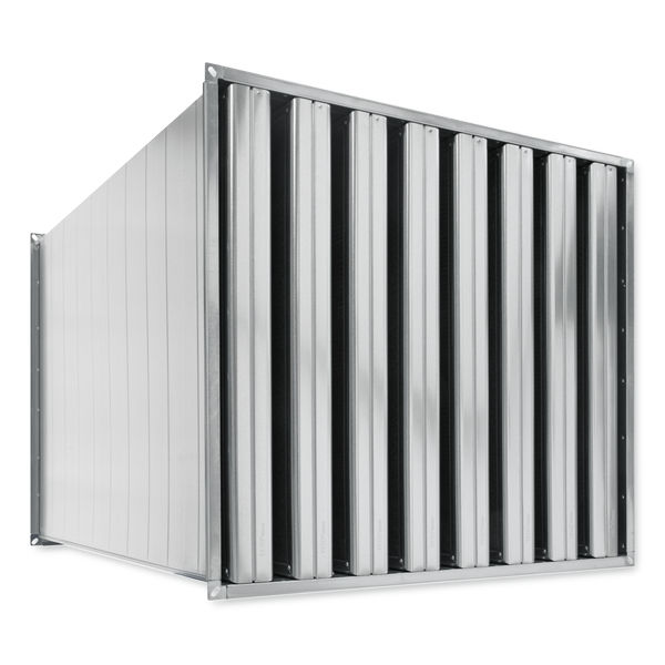 Silencieux pour bouches de ventilation en tôle - XSA - TROX - en acier ...