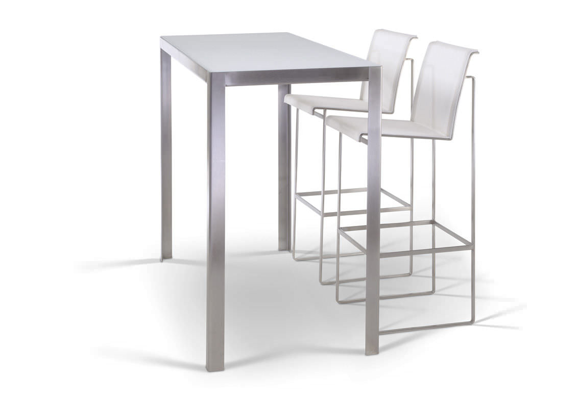 table de bar inox