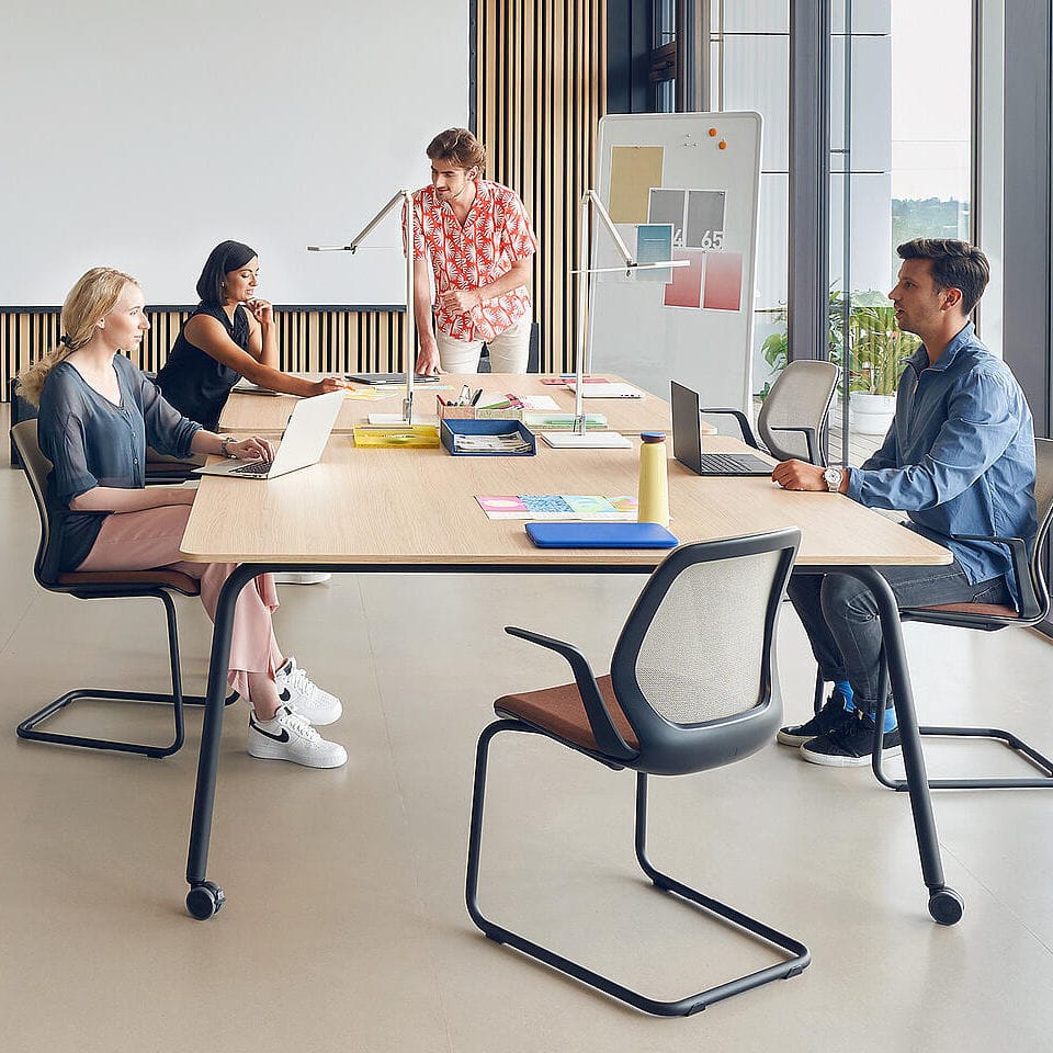 Table de réunion contemporaine - SE:LAB MEET - Sedus - en bois / avec ...