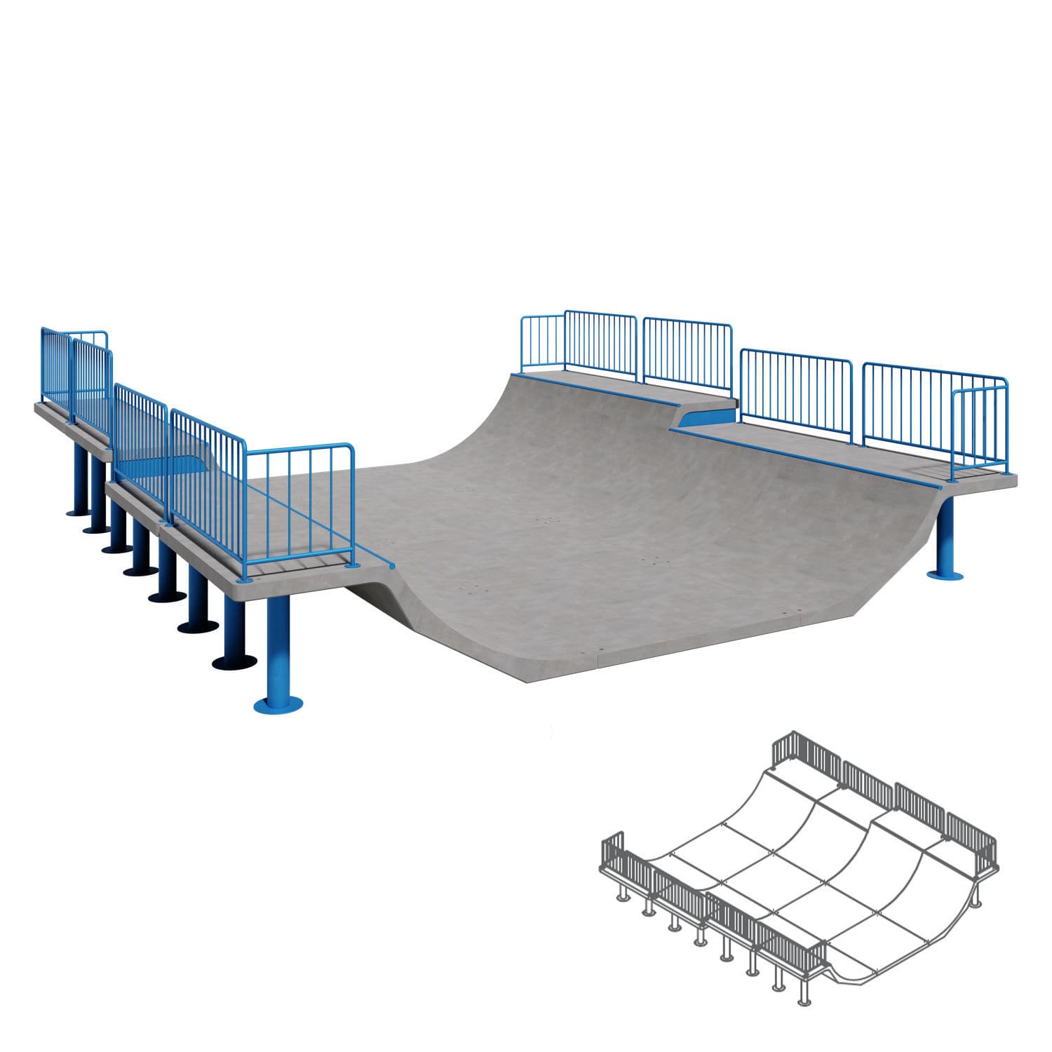 Mini rampe pour skatepark - 110-140 Wide - 01296 - A Amop Synergies ...