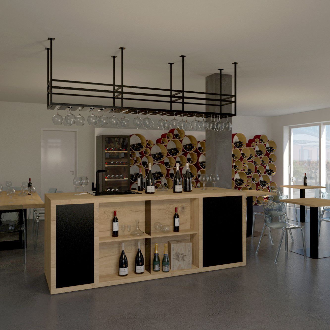 Meuble bar contract - ESIGO WINE BAR 03 - ESIGO - pour bar ...