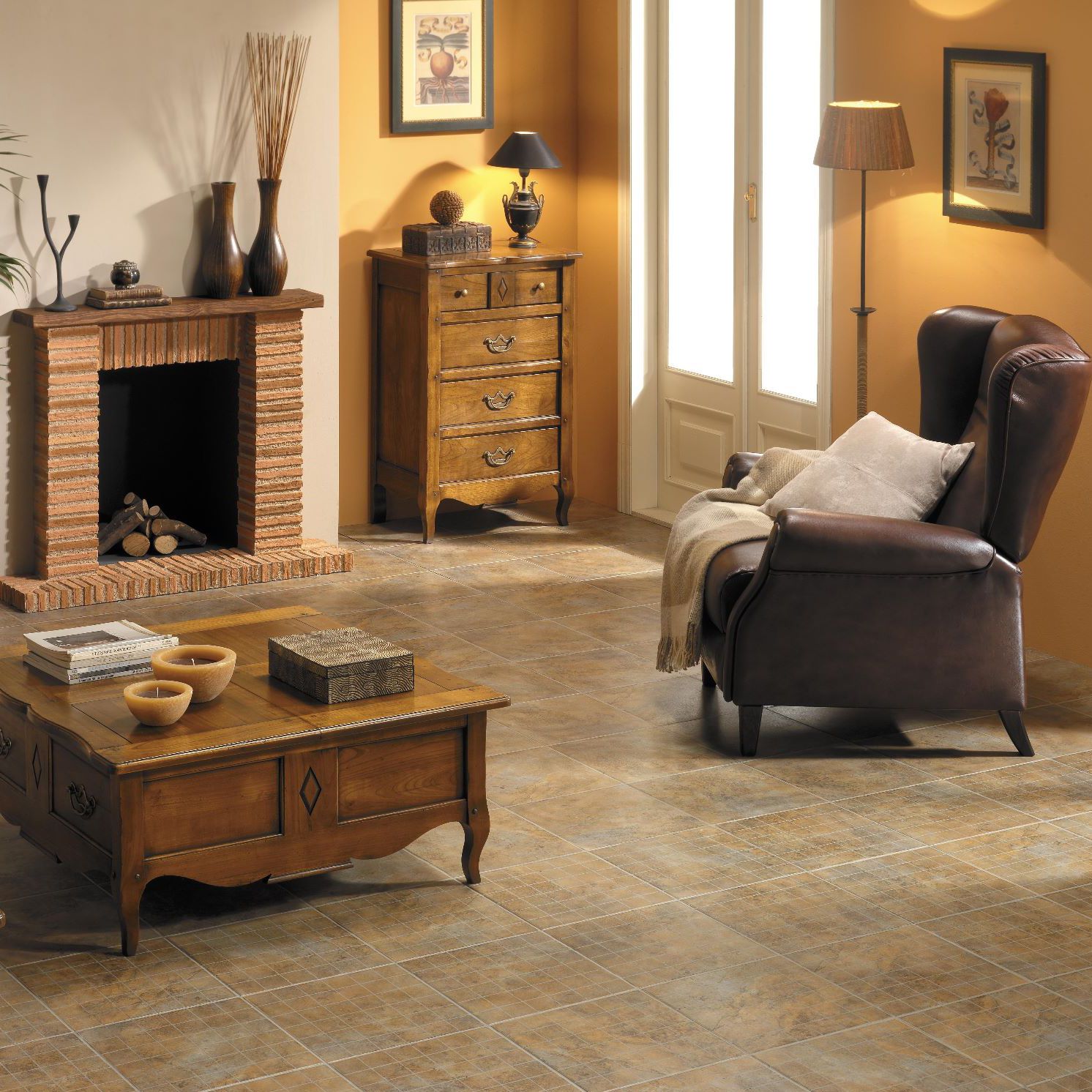 Carrelage d'intérieur - PIZARRA OCRE - Codicer - au sol / en grès cérame / uni