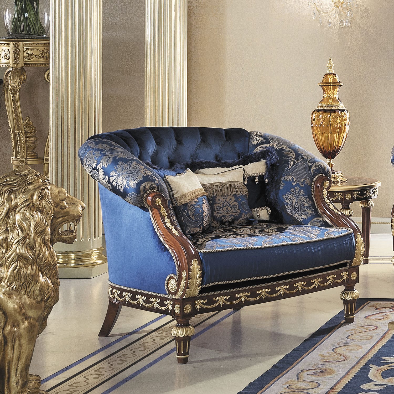 Fauteuil de style - 14438 - Modenese Luxury Interiors - en velours / en ...