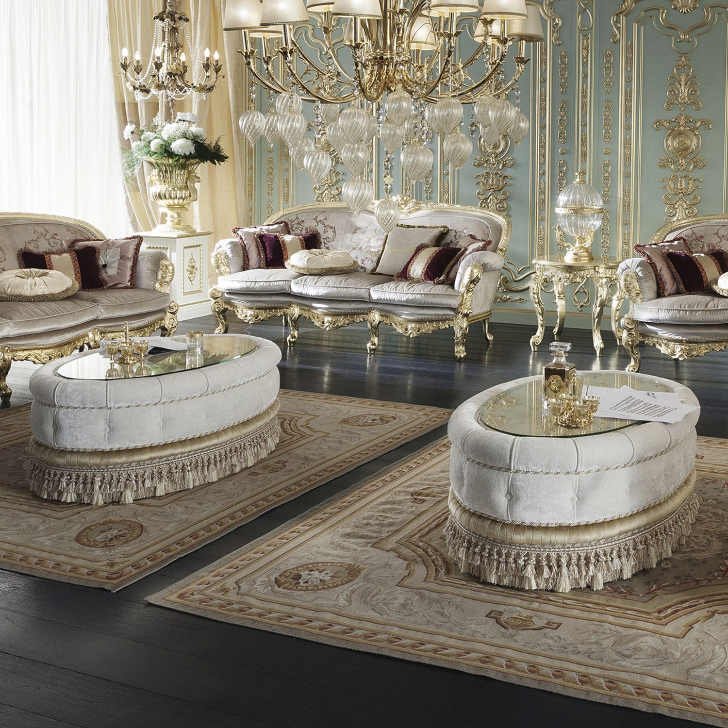 Table basse de style - 15617 - Modenese Luxury Interiors - en verre ...