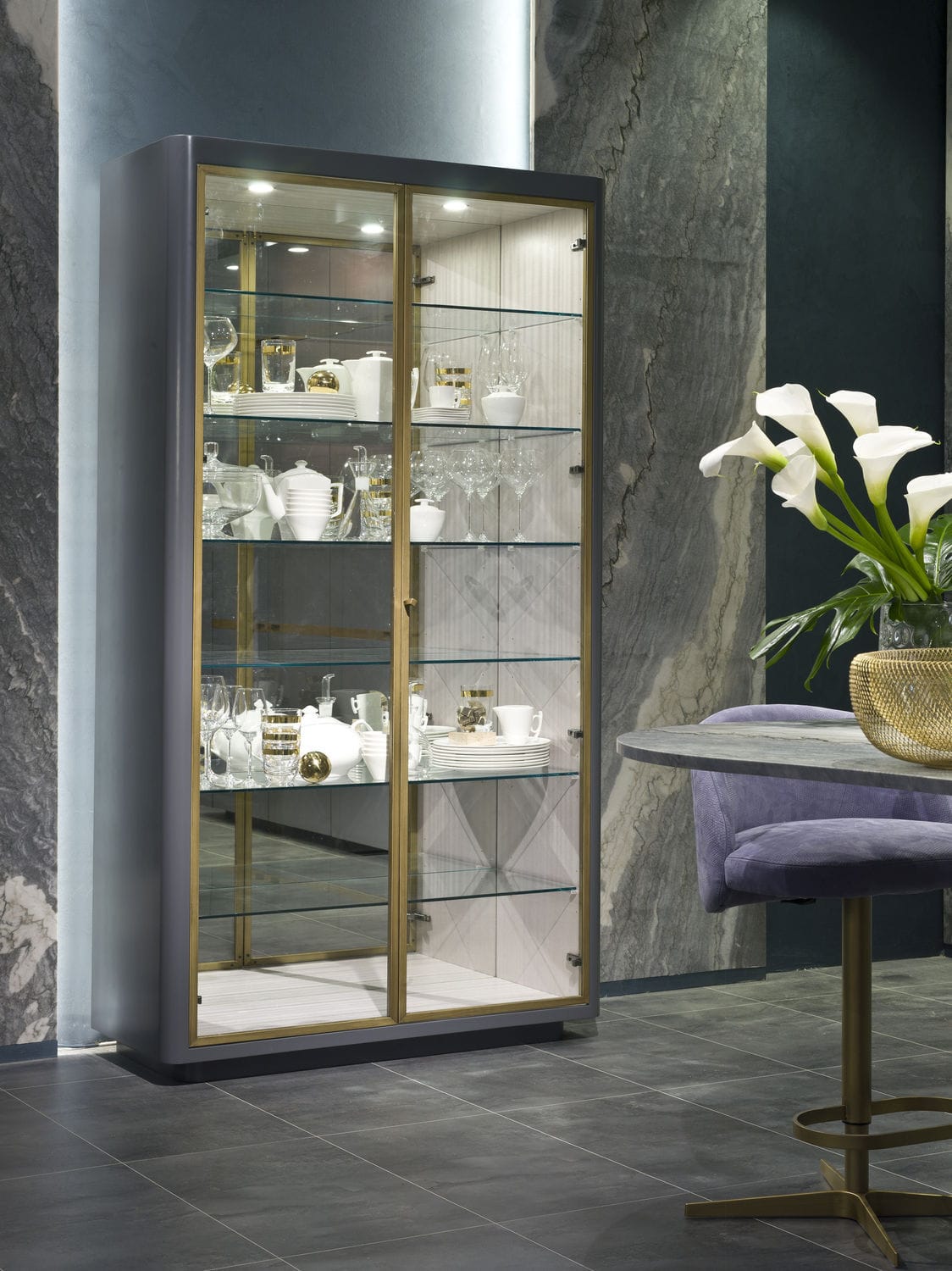 Vitrine contemporaine - VE47 OPTICAL SKIN - CARPANELLI - en verre / en ...