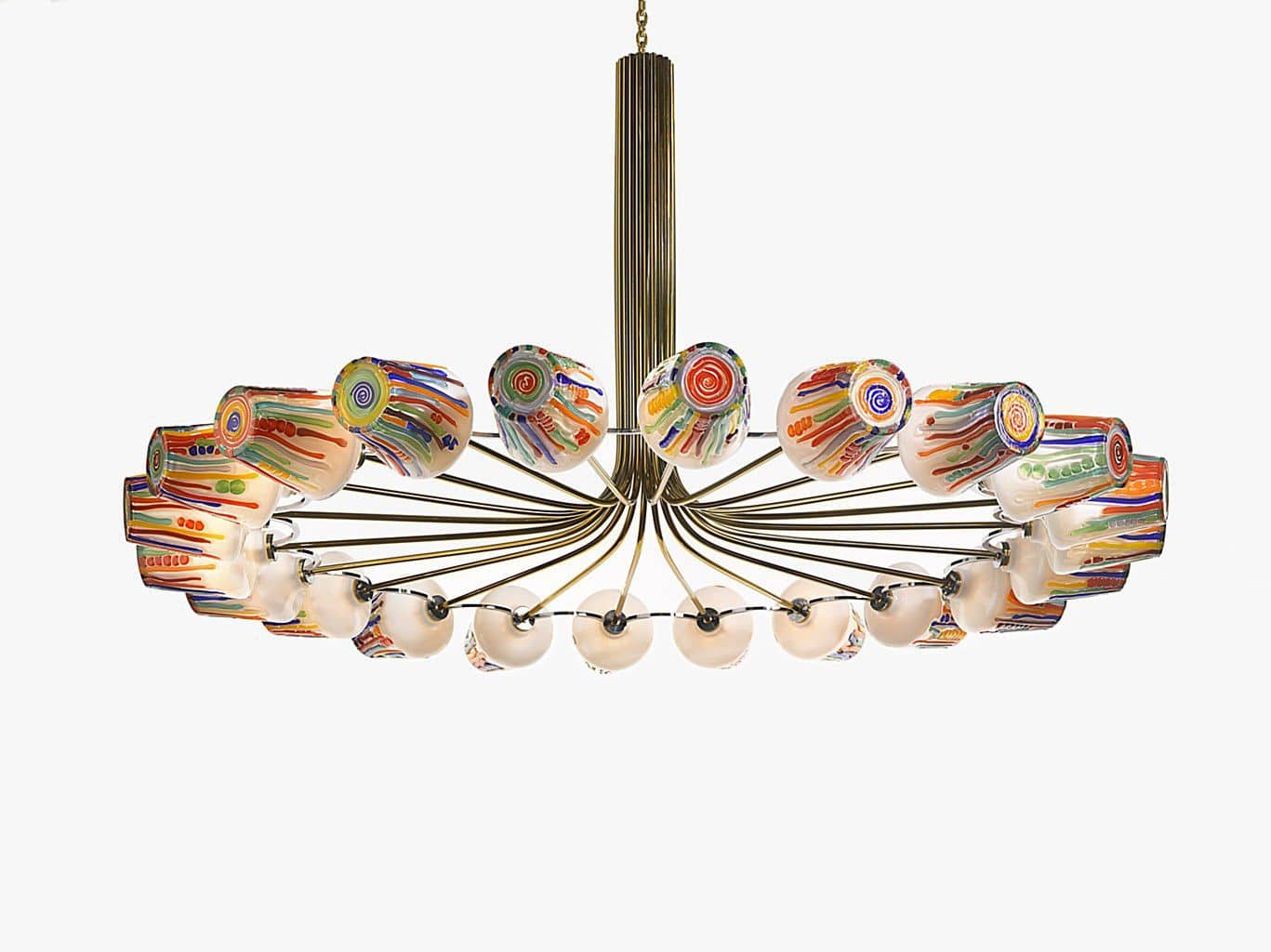 Lustre contemporain - CANDY RING - LASVIT - en verre soufflé / en ...