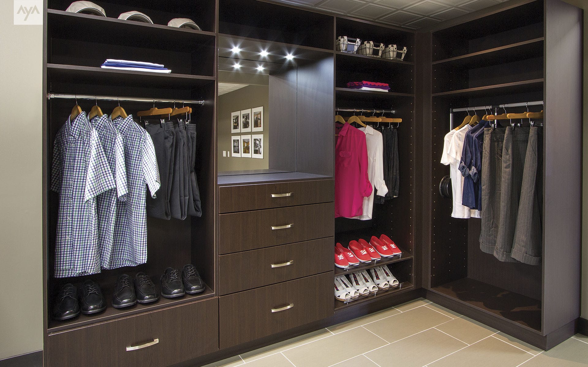 Dressing mural / d'angle / contemporain / en mélaminé - TRIBECA - AYA ...