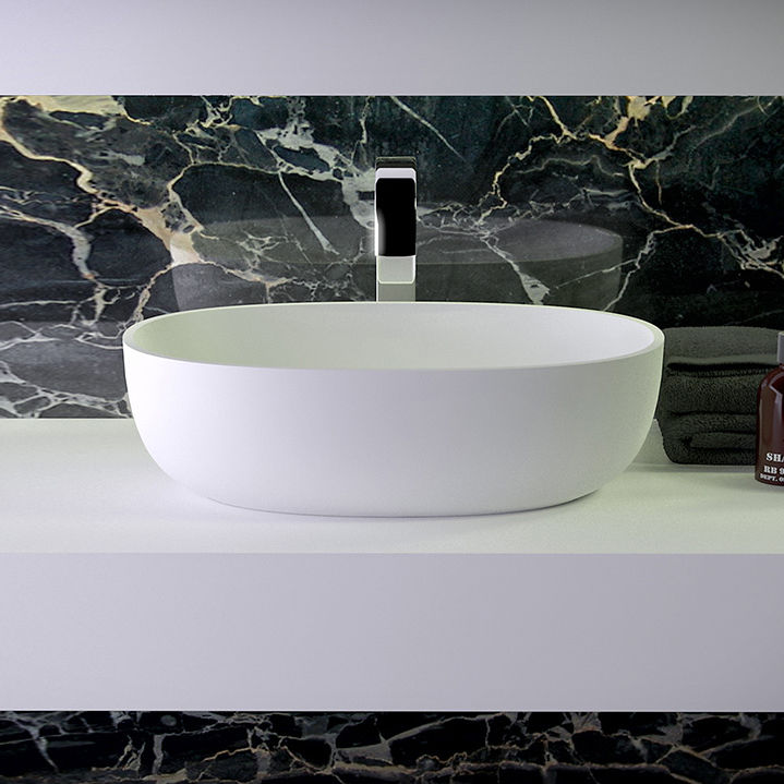 Vasque à poser - PRIME - KNIEF & CO. GmbH - en Solid Surface / ovale / contemporaine