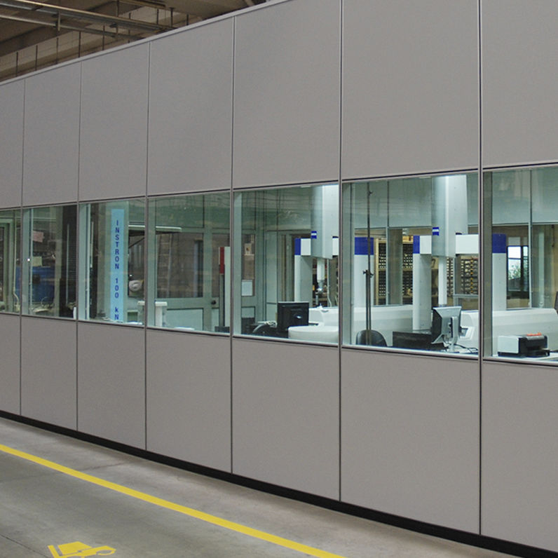 Cloison fixe - ECO - Ge Giussani - vitrée / en aluminium / à usage ...