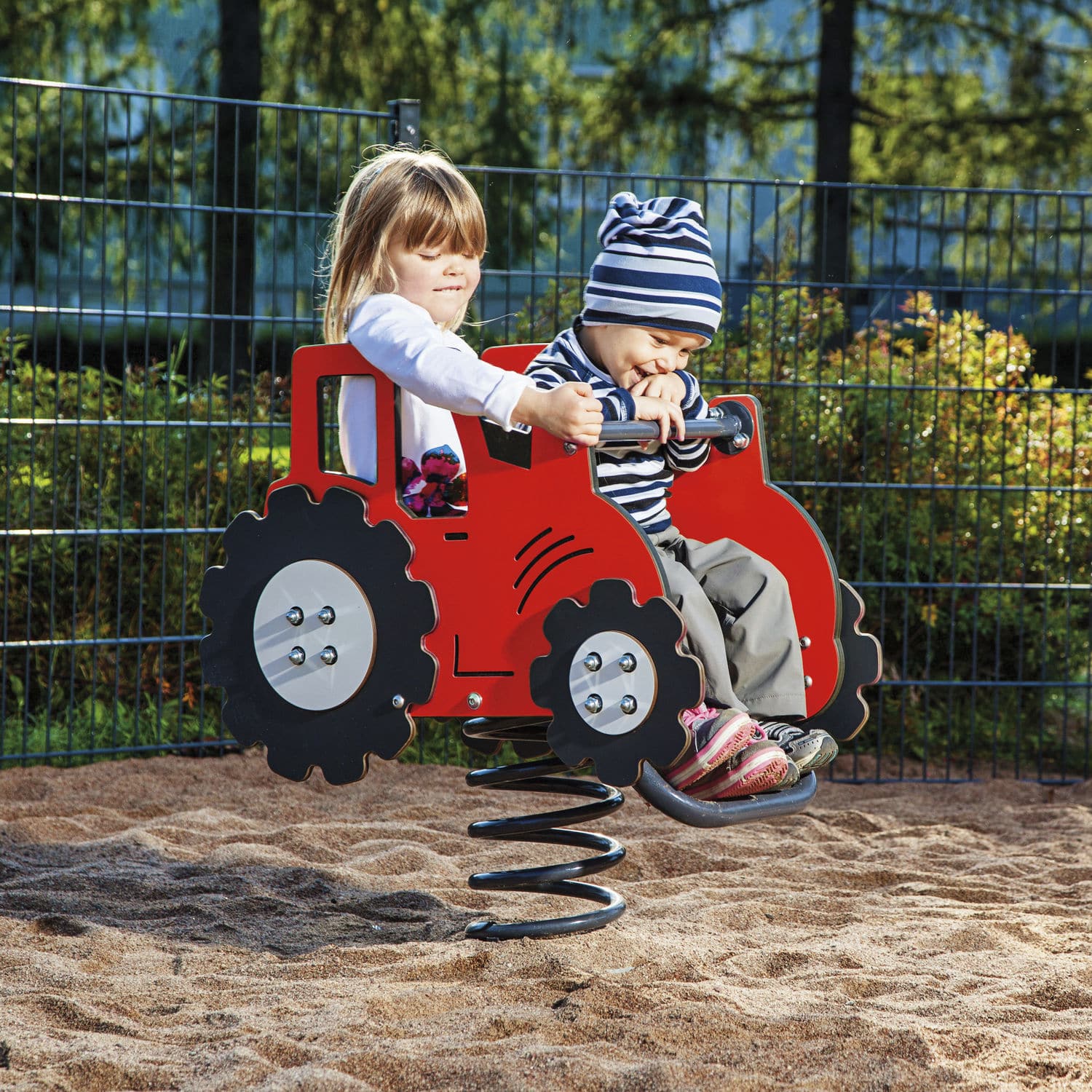 Jeu à ressort en inox - 010515 - Lappset - transport / 2 places
