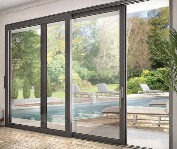 Système coulissant en aluminium - SMARTIA S560 - ALUMIL - pour porte en ...