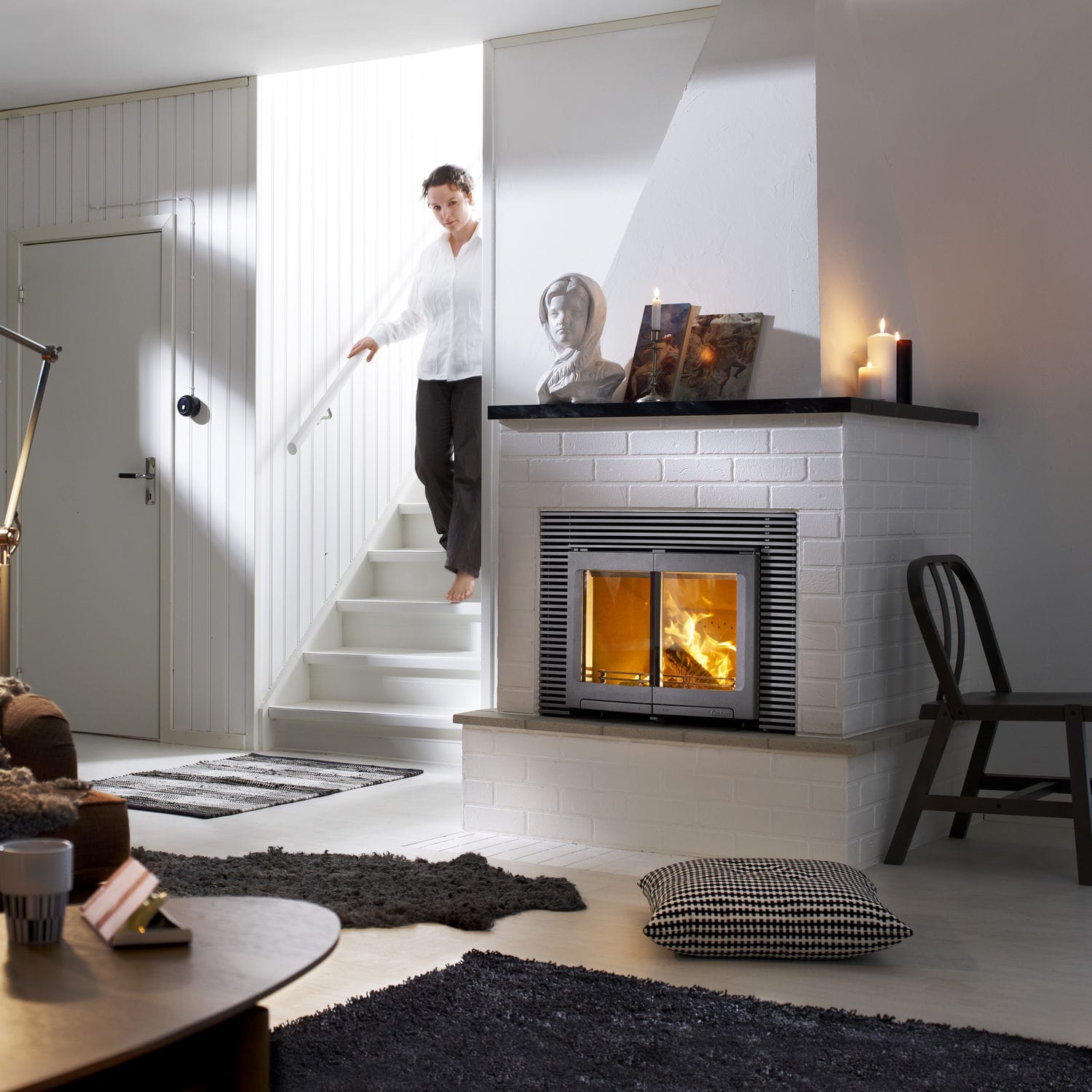 Insert de cheminée d'angle - I5 - Contura - à bois