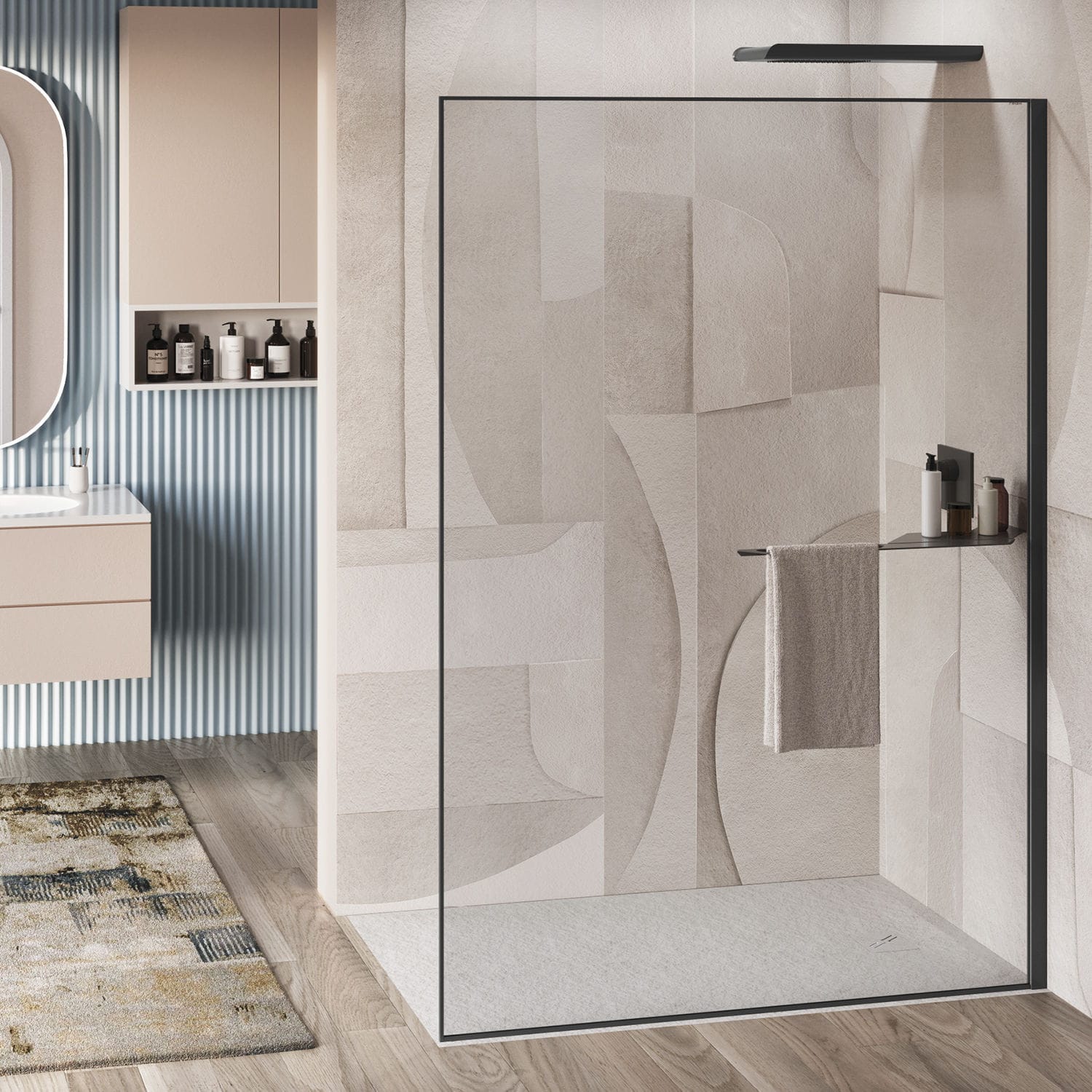 Paroi de douche fixe - WALL OB - Relax - d'angle / en verre trempé / en ...