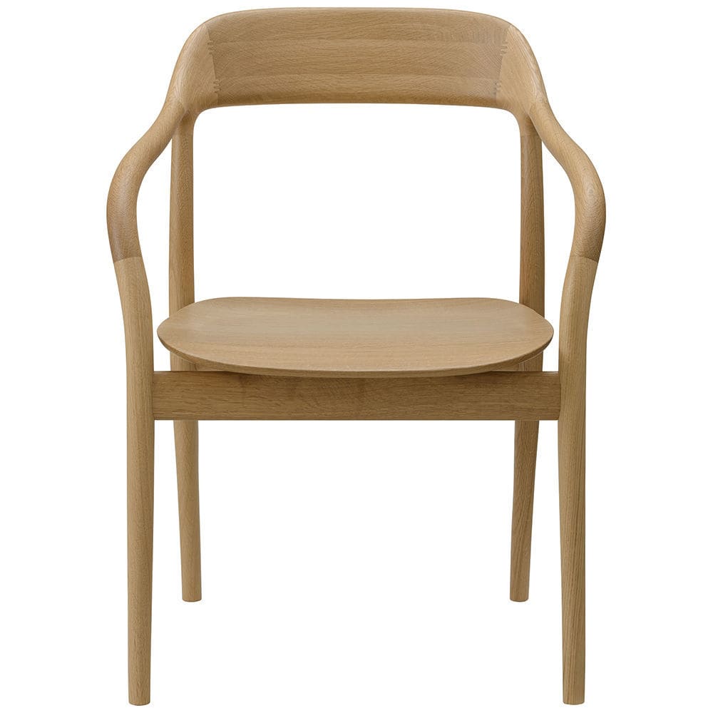 Chaise contemporaine - TAKO - Maruni - en cuir / en chêne / en noyer