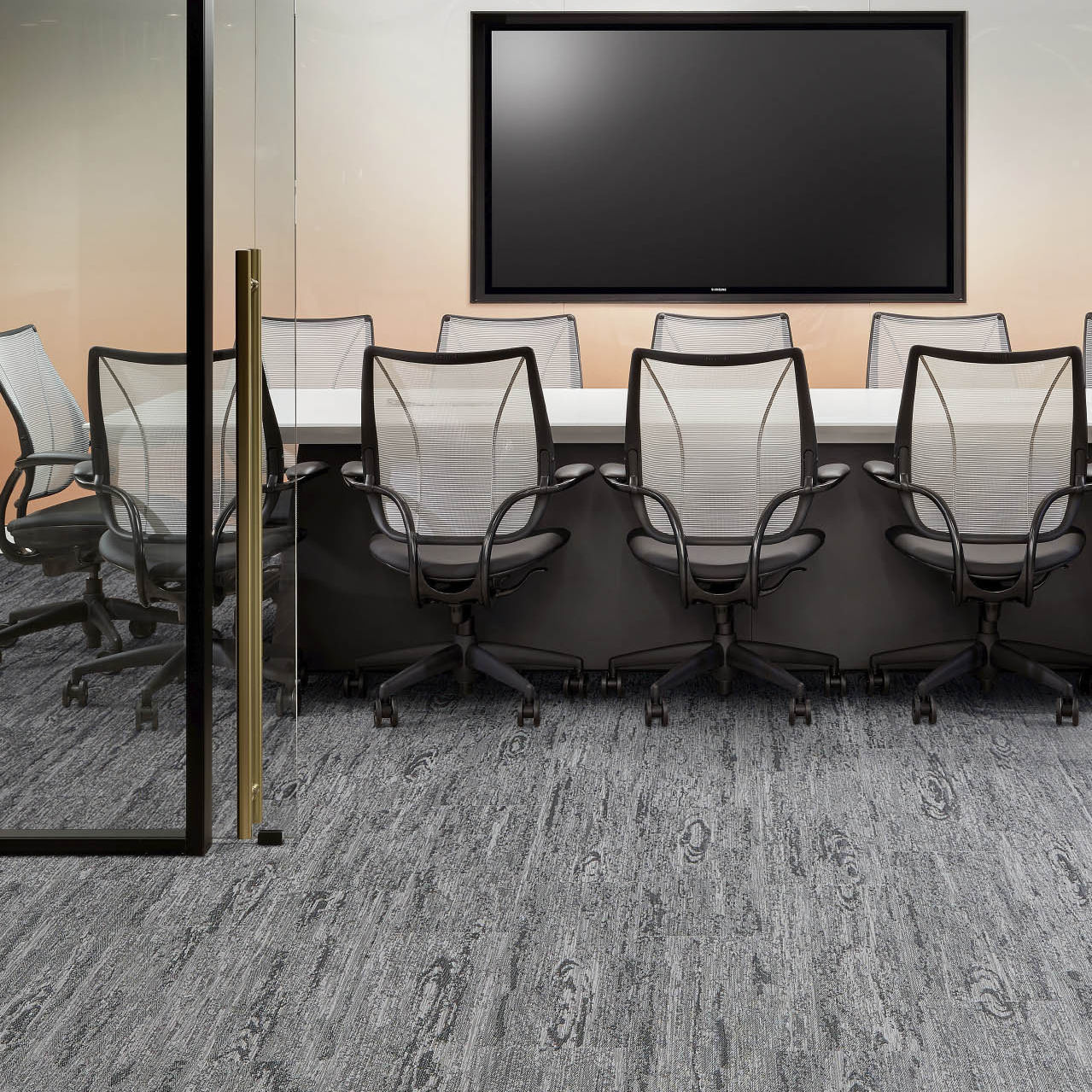 Revêtement de sol en fibre de verre - TEAK - 2TEC2 - en vinyle / en PET / d'intérieur