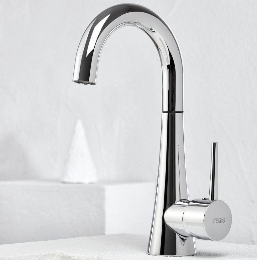 Mitigeur de vasque - Tink - Armando Vicario - à poser / en inox / 2 trous