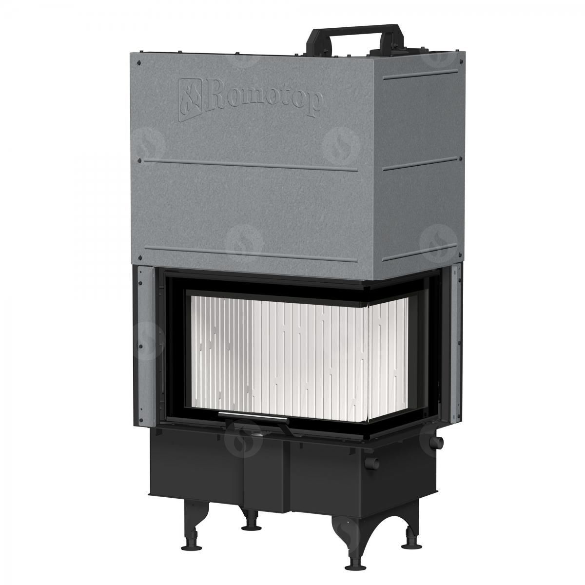 Insert de cheminée d'angle - ANGLE R/L 2G L - ROMOTOP - à bois