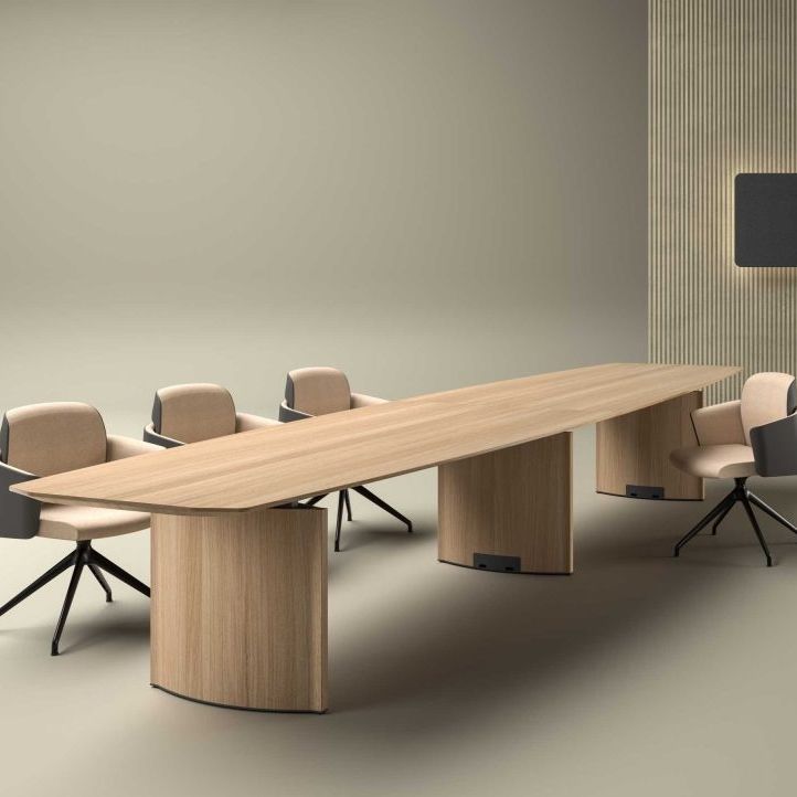 Table de réunion contemporaine - ELEVA - Bralco - en bois / avec ...