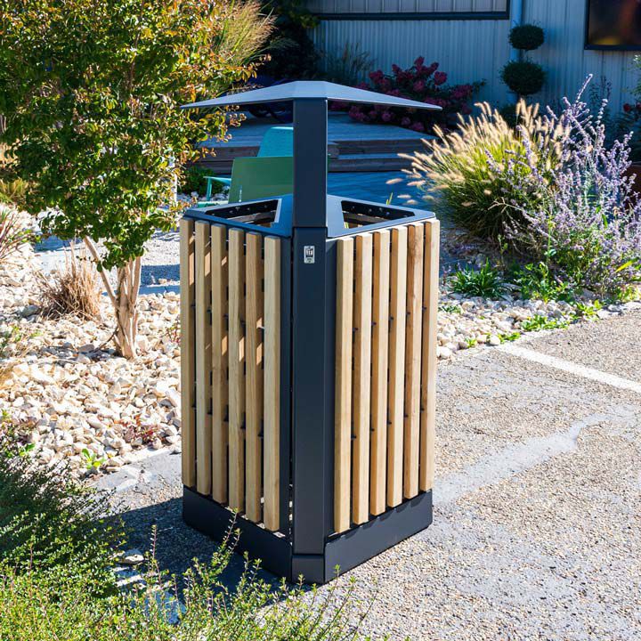 Poubelle publique - Bakkus - TF URBAN - en inox / en acier à revêtement ...