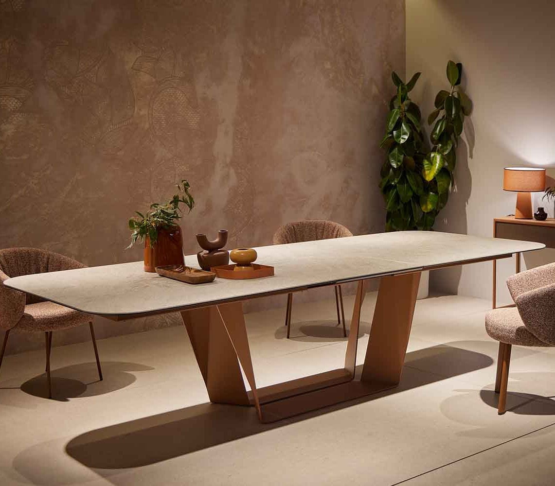 Table à manger contemporaine - PLEC - MOBLIBERICA - en céramique / avec ...