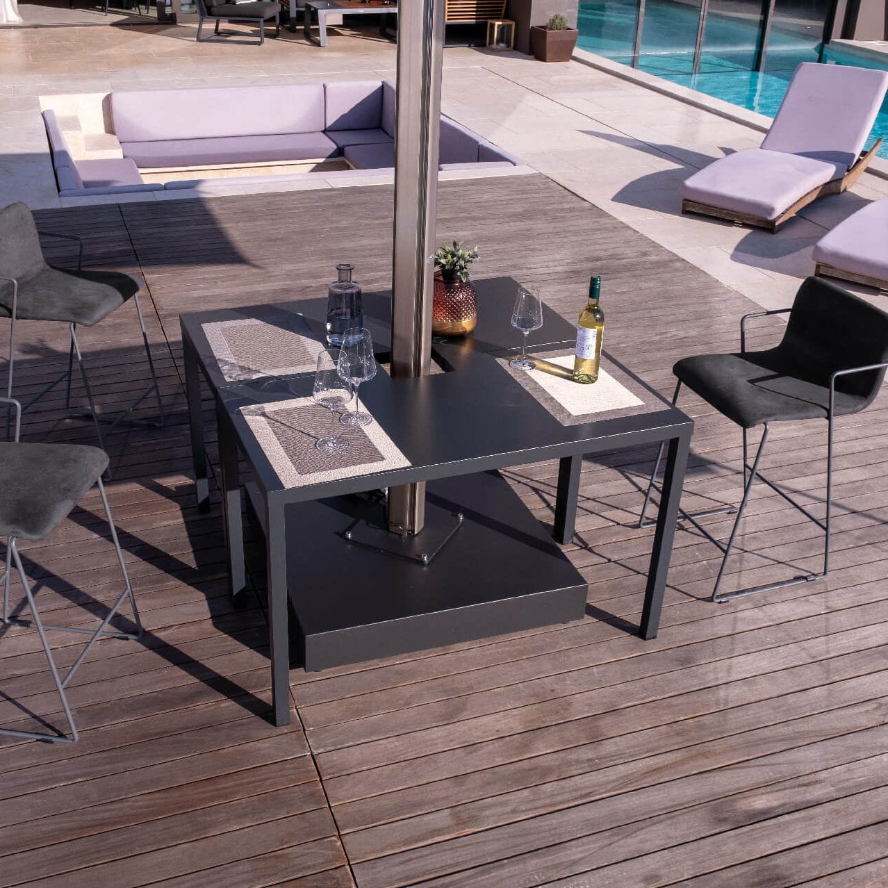 Table contemporaine - Romeo - Scolaro - en acier / avec piètement en ...