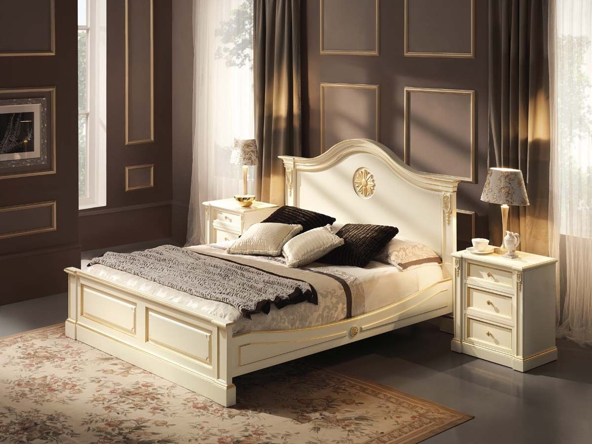 Lit double - BEATRICE - Onlywood SRL - classique / en bois massif