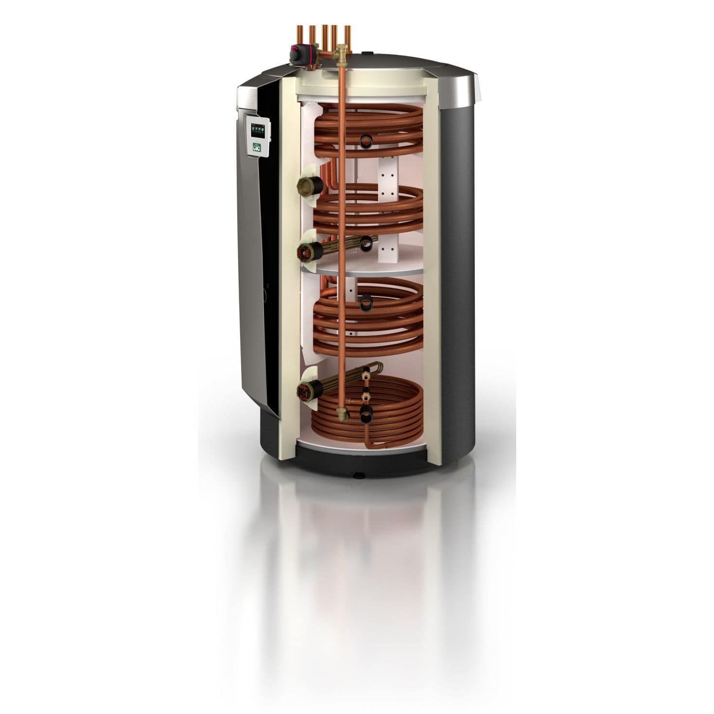 Accumulateur électrique - EcoZenith i555 - CTC Enertech Group - contemporain / en inox / gris