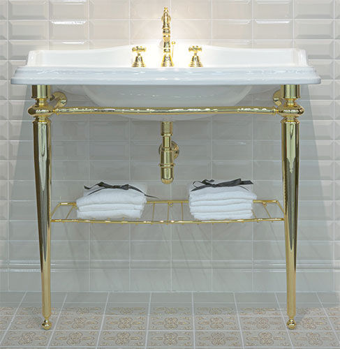Console pour lavabo en laiton poli - MARIS - ETRURIA