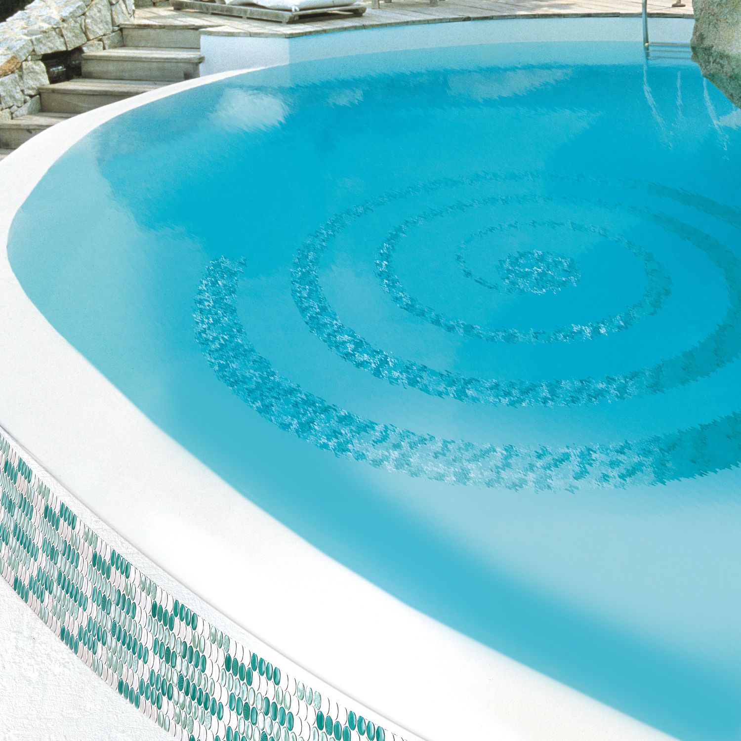 Mosaïque de piscine - SCULPTURAE : OVALI - VETROVIVO - de salle de bain ...