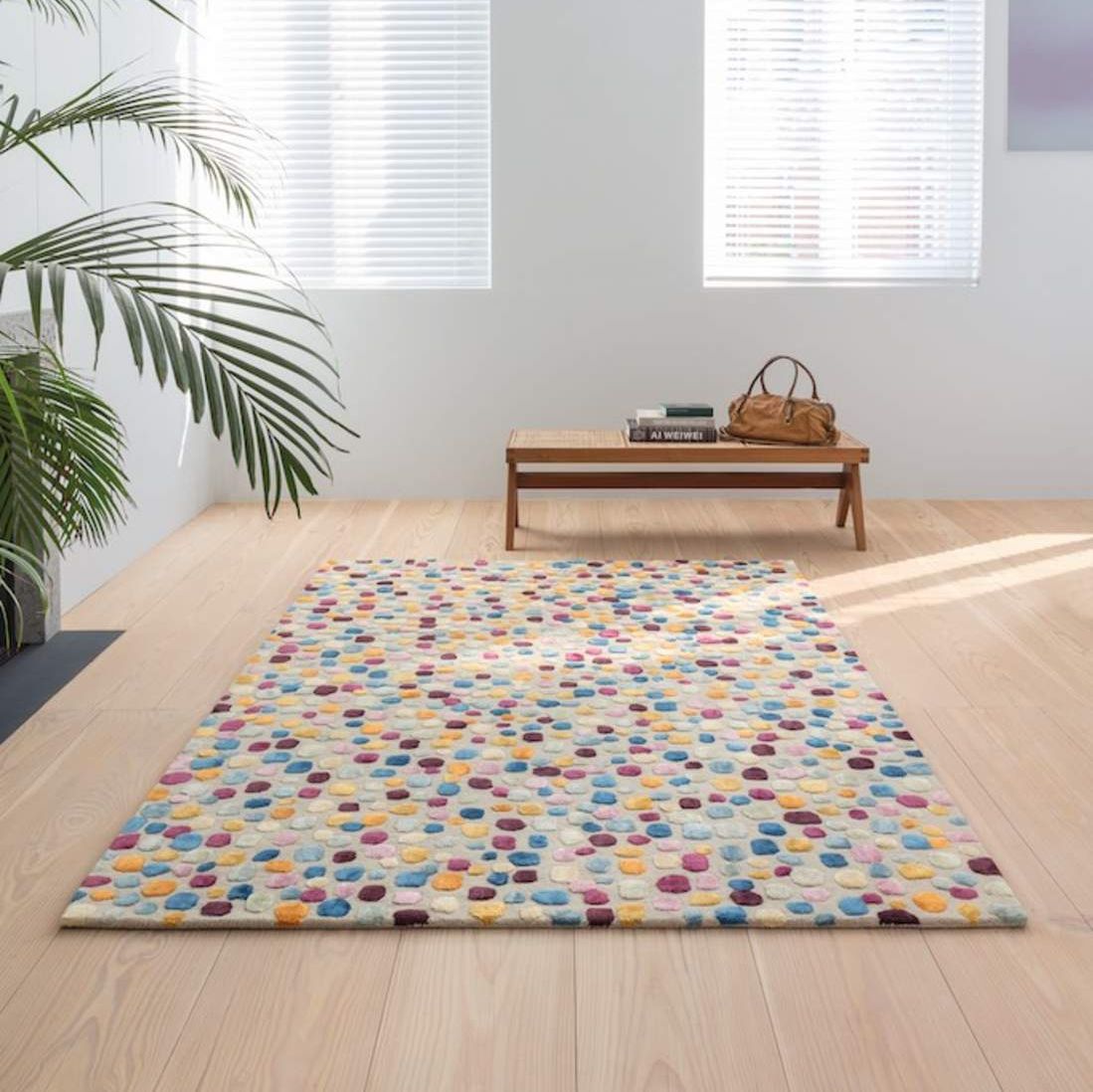 Tapis contemporain - DOTTED - LIGNE PURE - à motif / en laine / en viscose