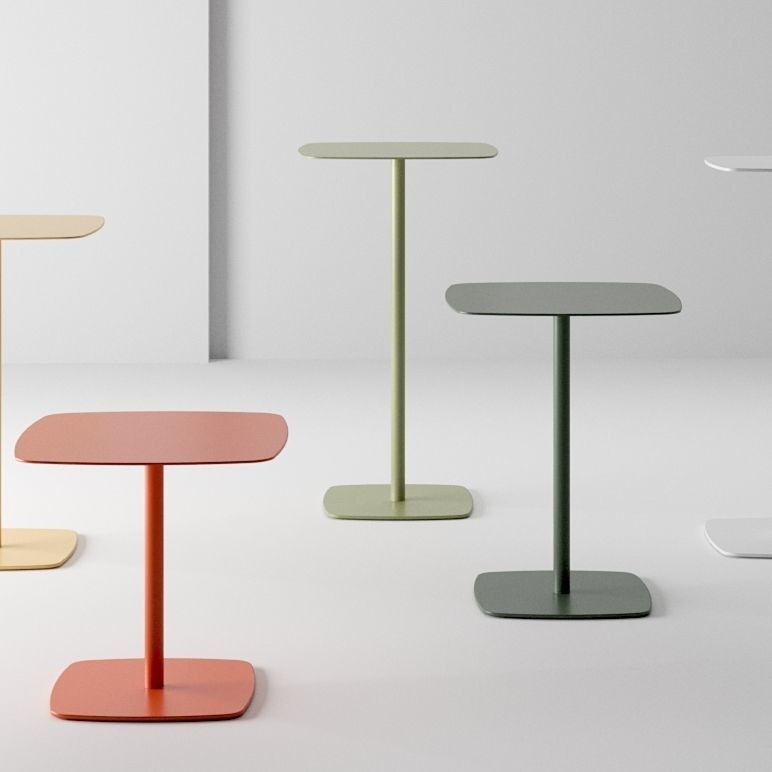 Table bistrot contemporaine - SLIM - SEGIS - en métal / avec piètement ...