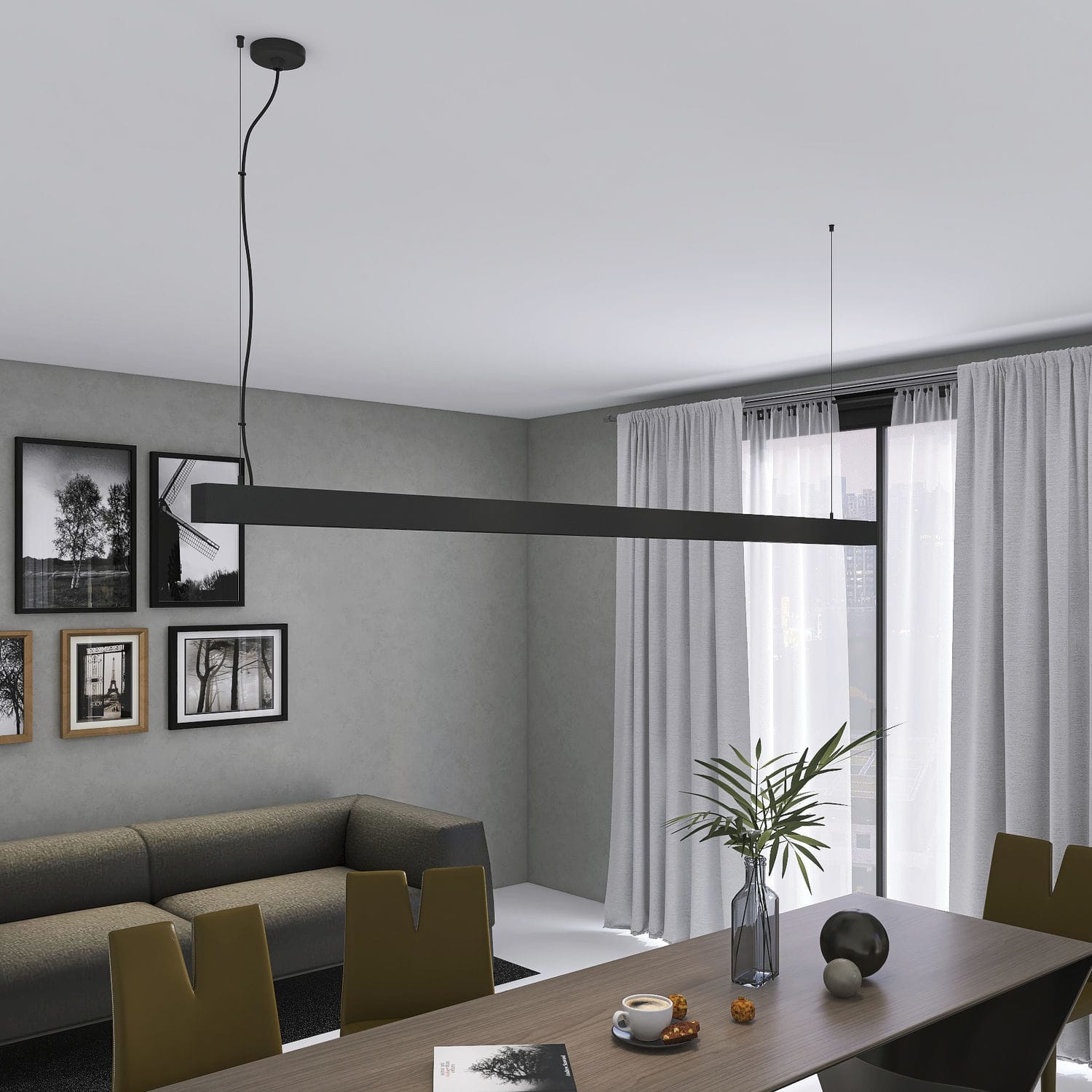 Profil éclairant suspendu - COMFORT - Luz Negra - à LED / en aluminium ...