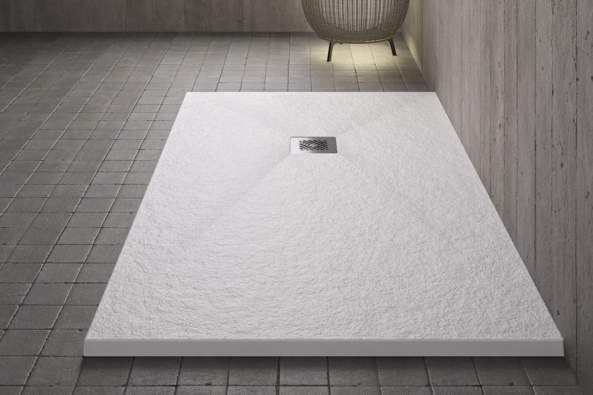 Bac à douche rectangulaire - QUANTUM - Ceramicas Gala - surélevé / en résine / antidérapant