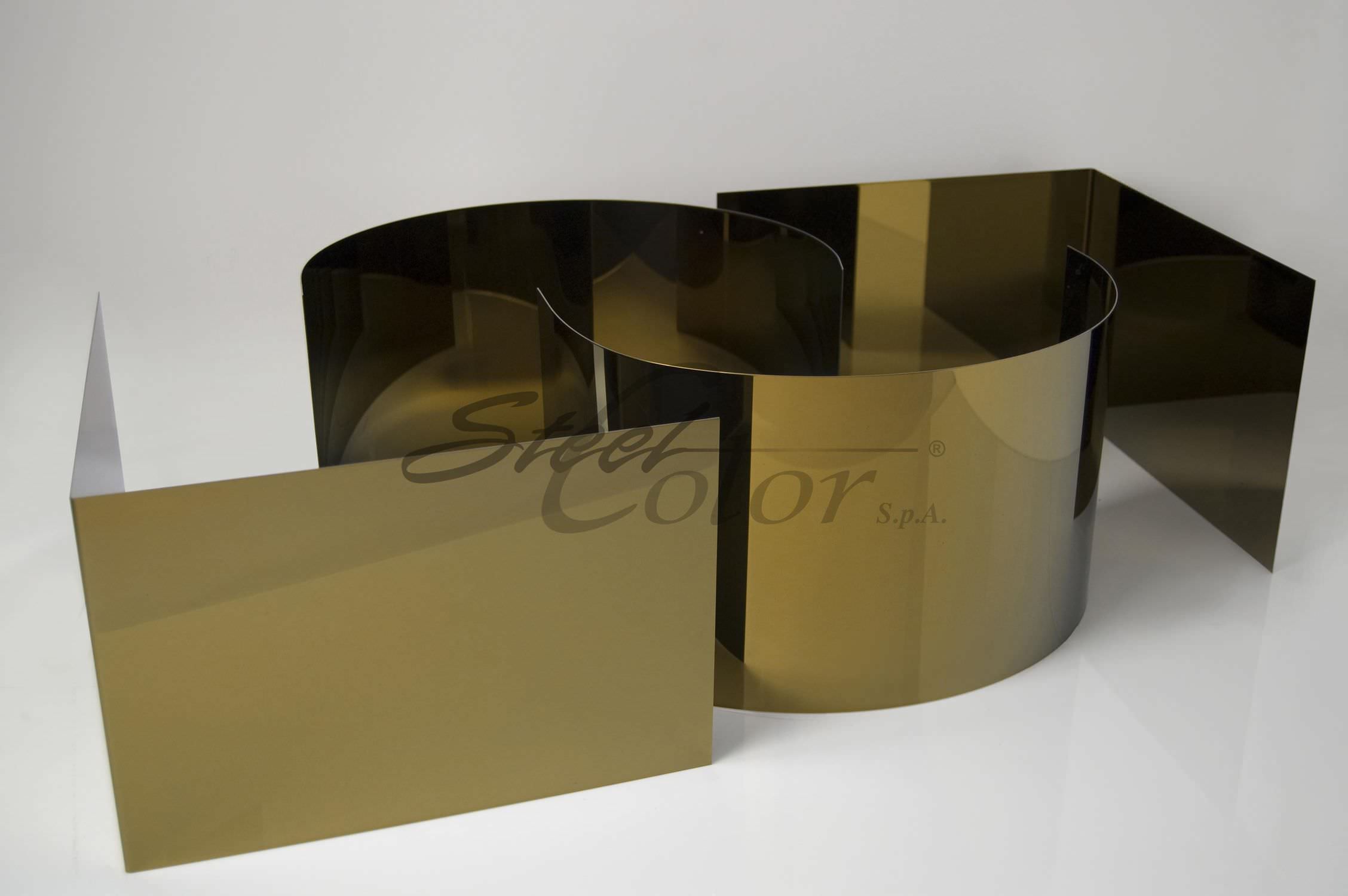 Tôle décorative - ORO - Steel Color - en inox / colorée / polie