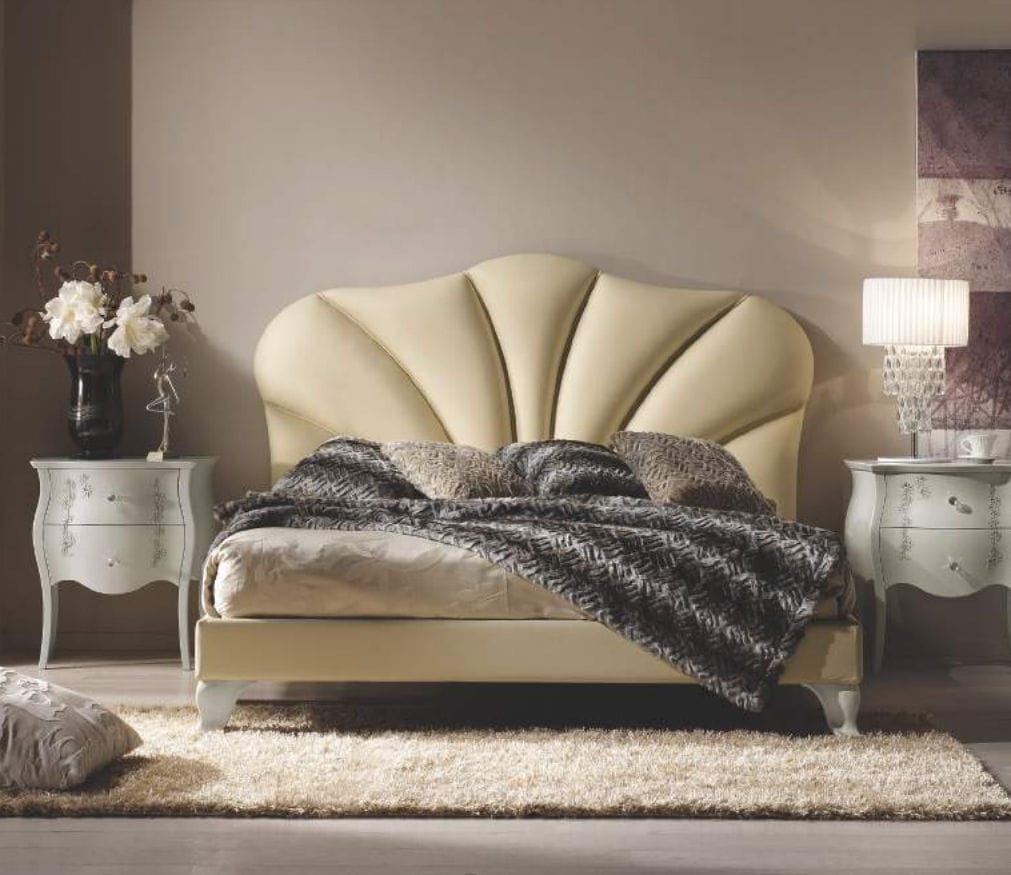 Lit double - Pearl 50 - Bbelle - de style / avec tête de lit / tapissé