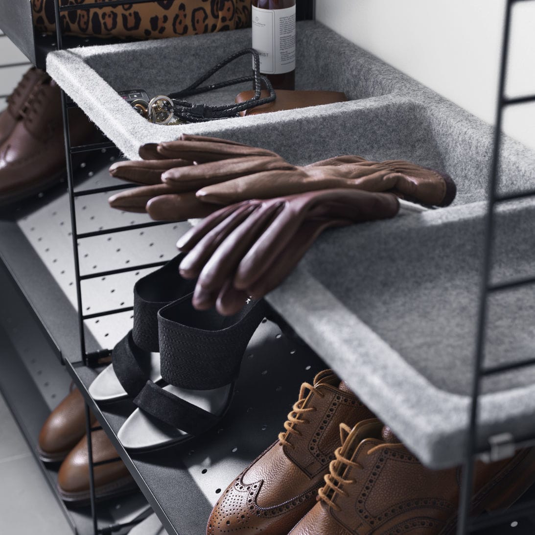 Plateau de rangement en ABS - STRING FURNITURE - en feutre / en acier ...