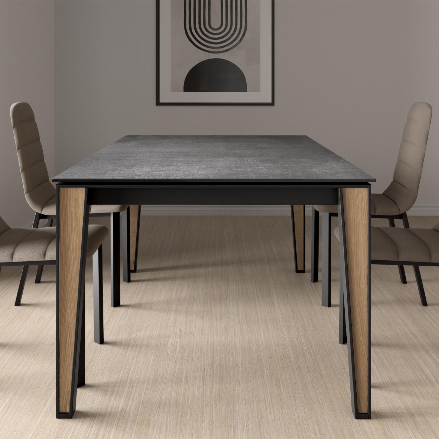 Table contemporaine - OSAKA - Cancio - en verre / en stratifié / en céramique