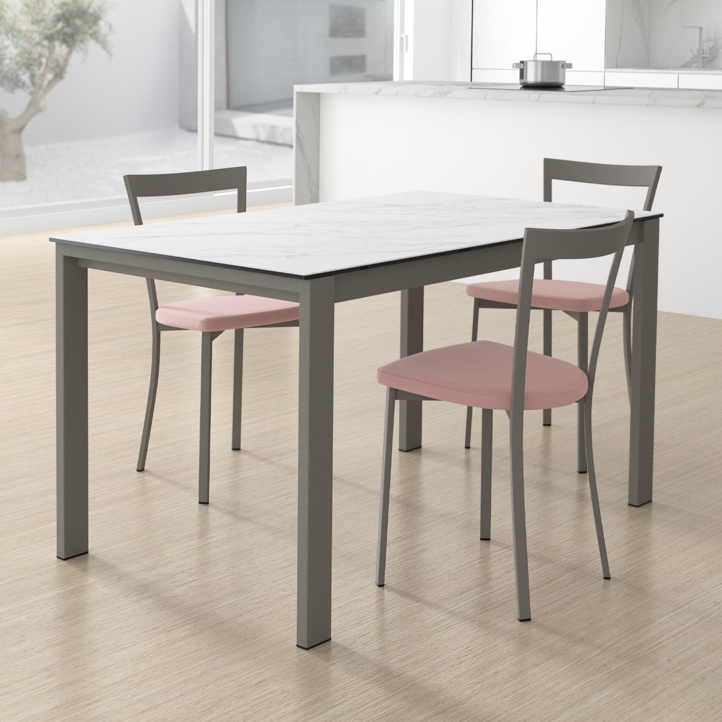 Table contemporaine - PUZZLE - Cancio - en verre / en stratifié / en céramique