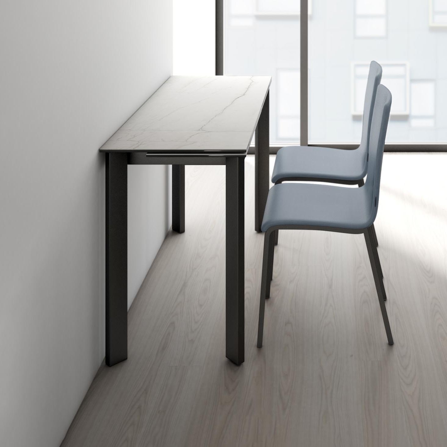 Table contemporaine - POKER - Cancio - en verre / en stratifié / en céramique