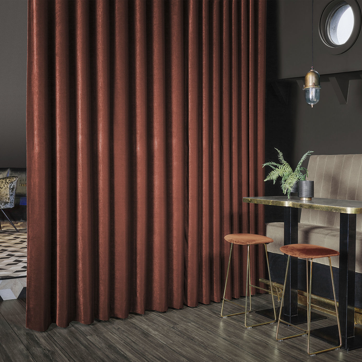 Tissu pour rideaux - AZORA FR - KOBE INTERIOR FABRICS - uni / polyester ...