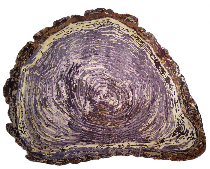 Tapis contemporain - TREE TRUNK - Sonya Winner - à motif / en laine ...